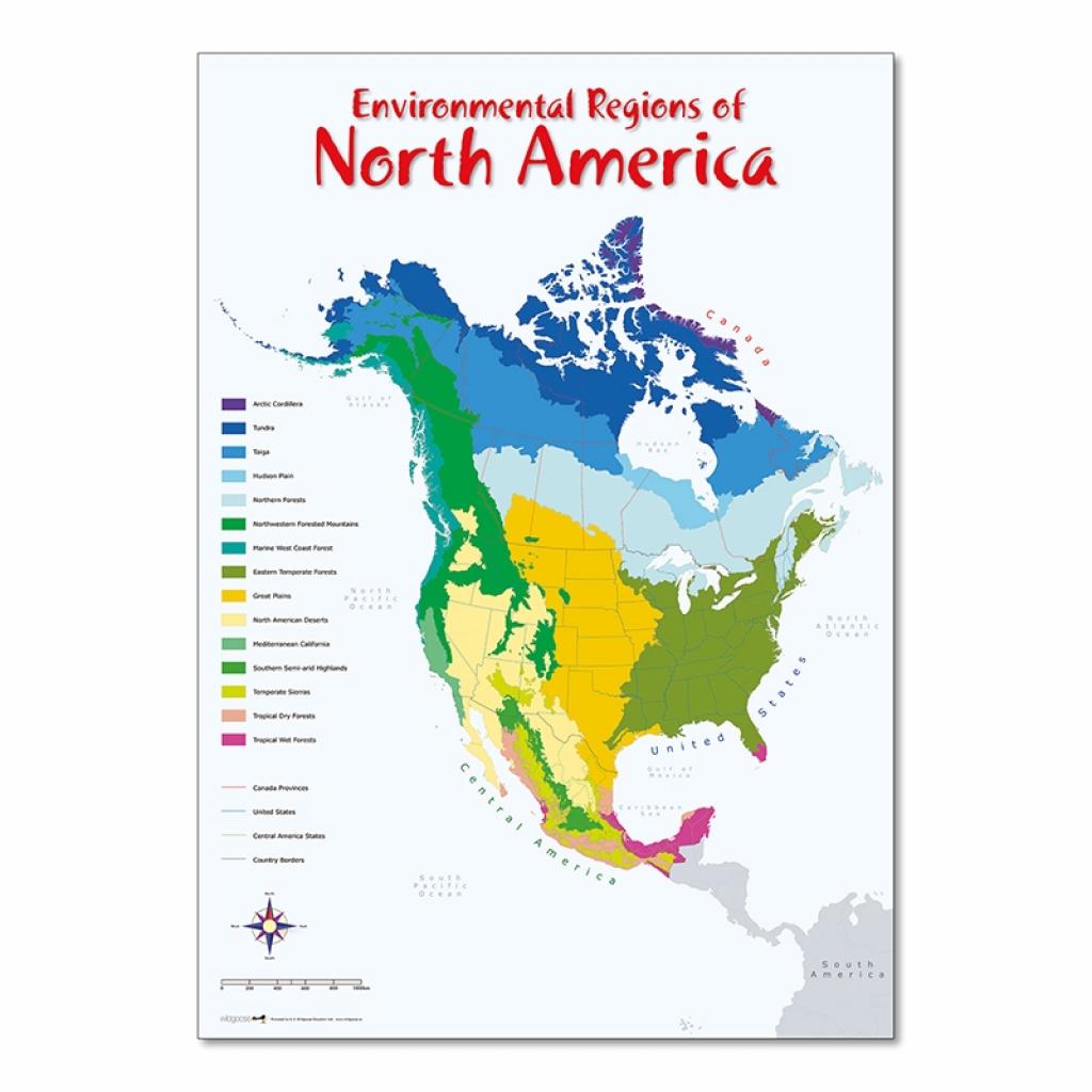 Regions of North America Map