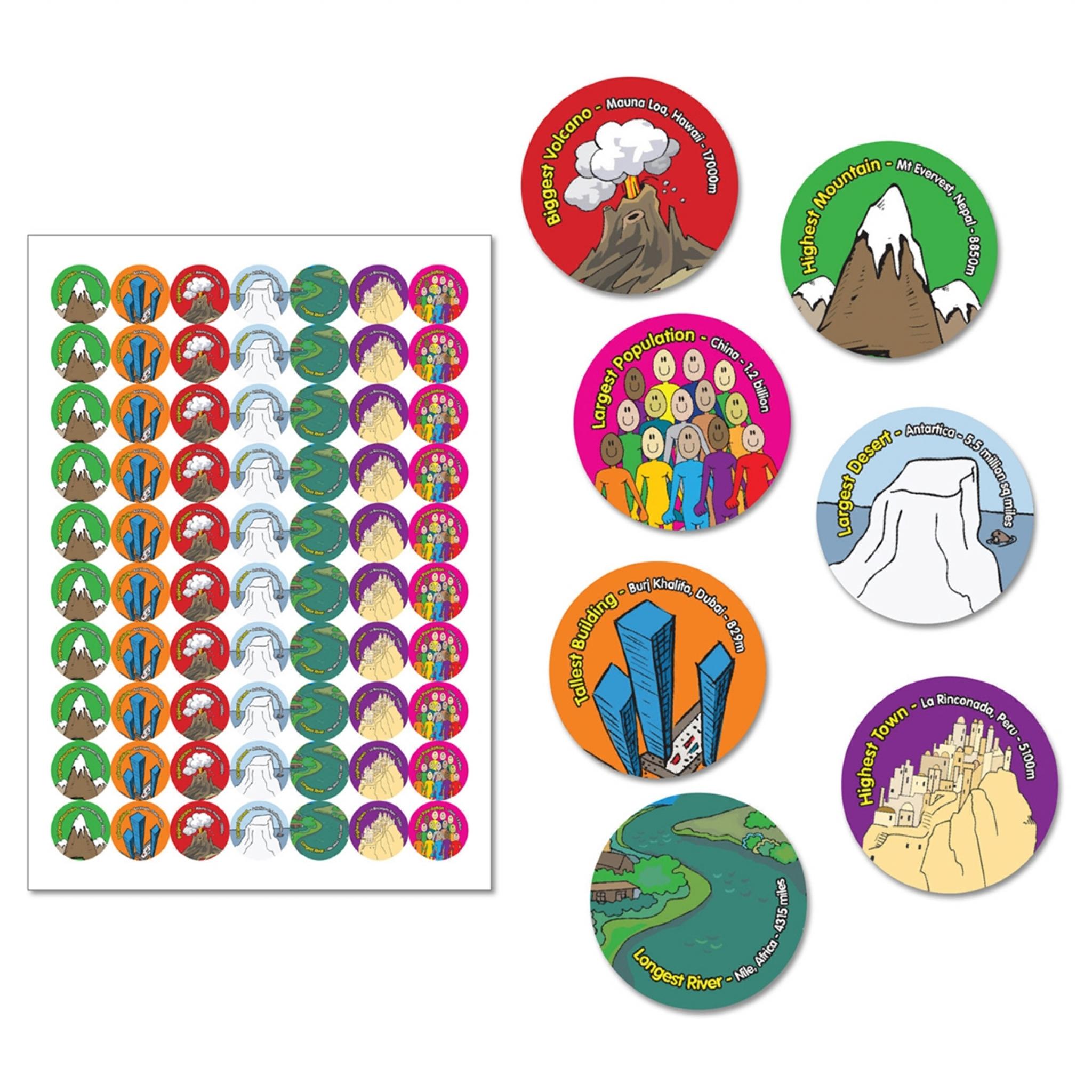 Geographer' Reward Stickers