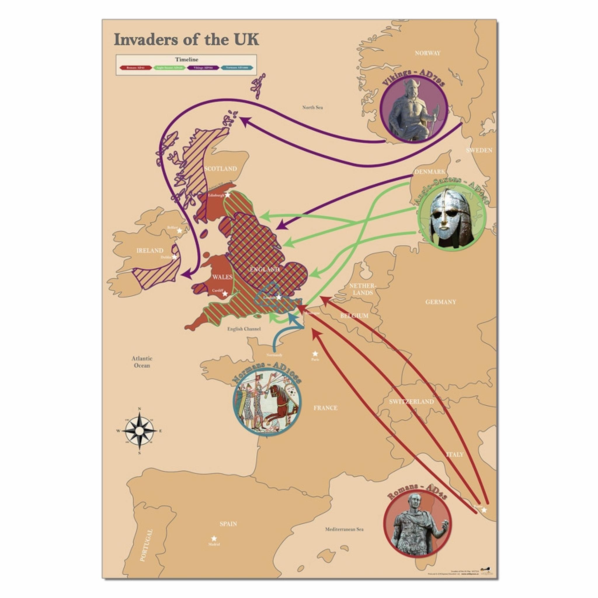 Invaders of the UK Map | Wildgoose Education