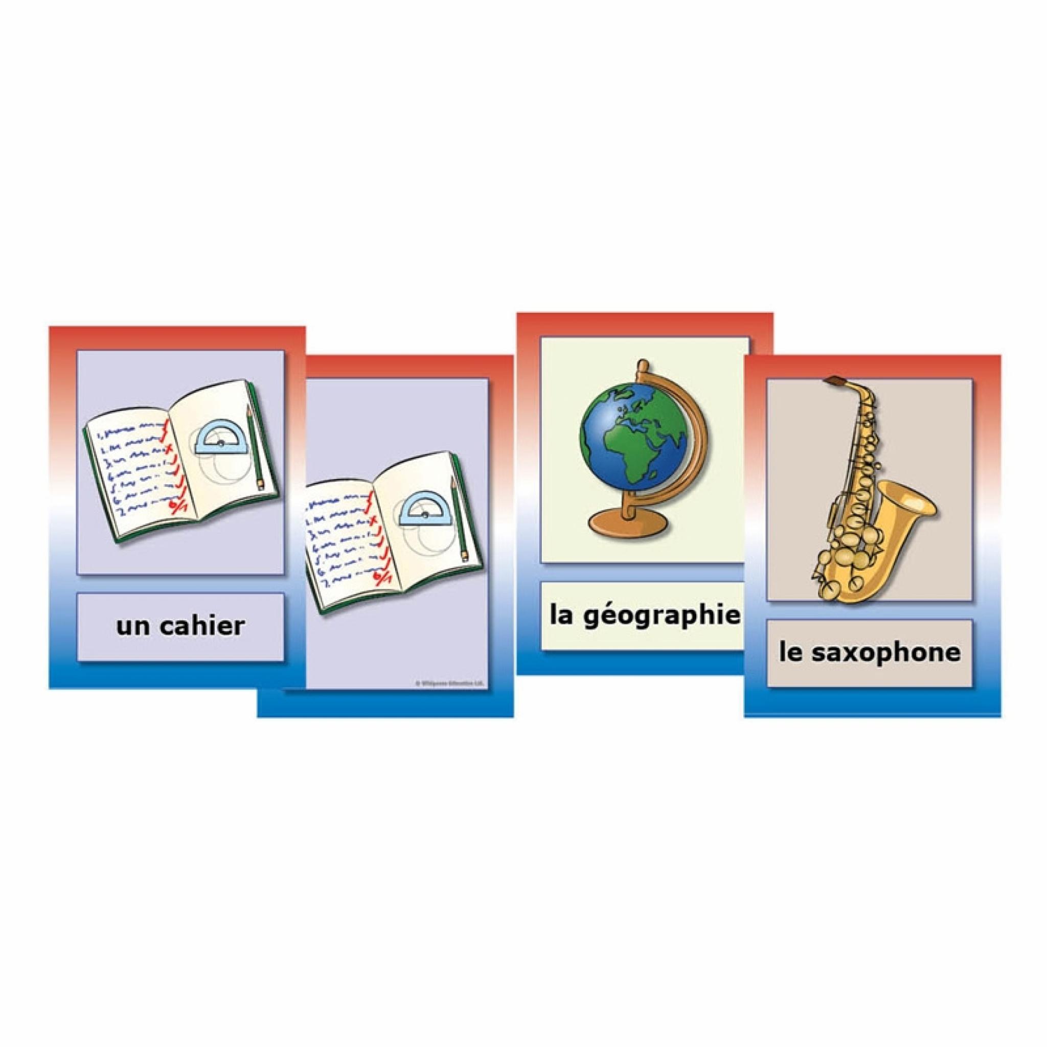 School Subject, Classroom Objects & Musical Instruments Flashcards