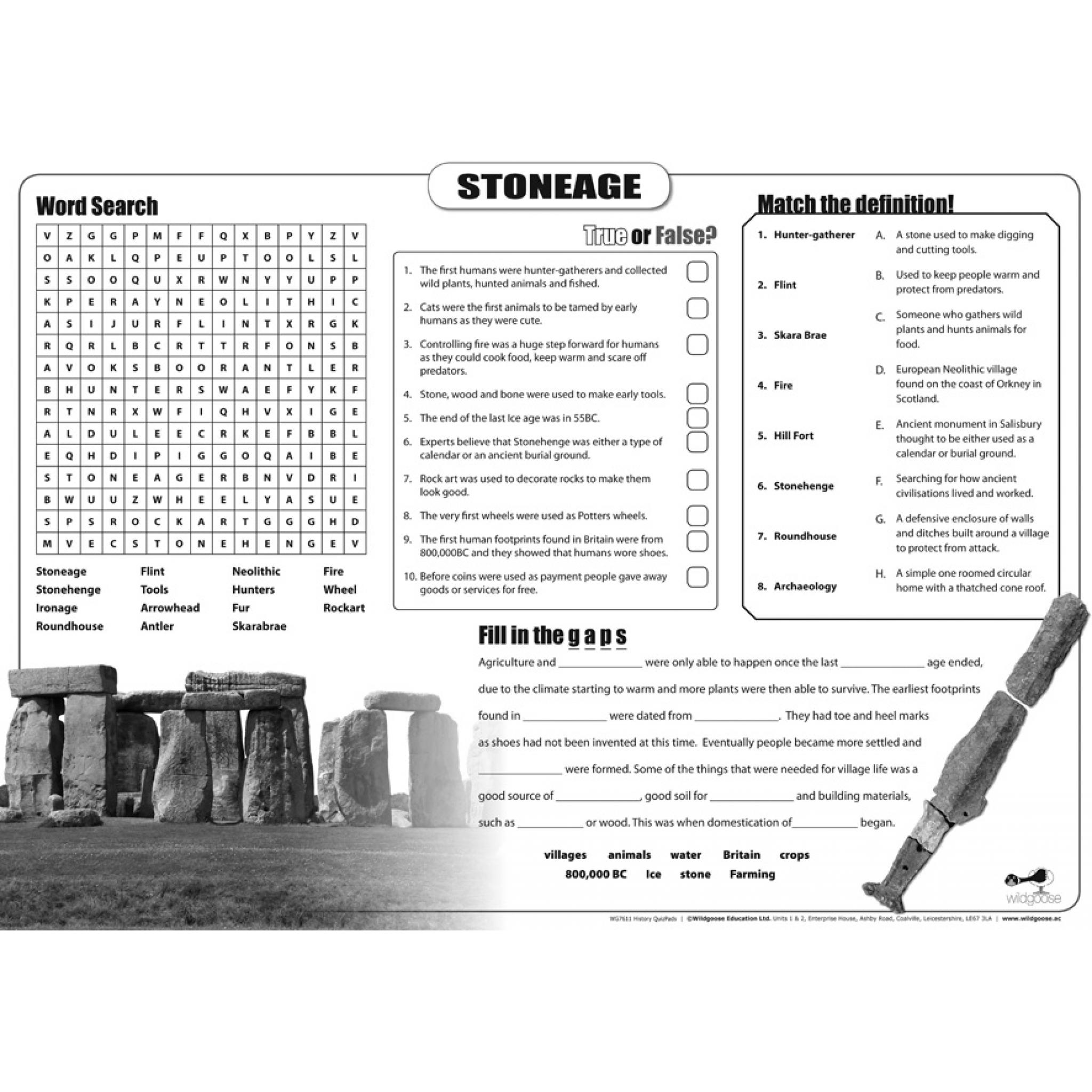 Stoneage_Quizpad | Wildgoose Education