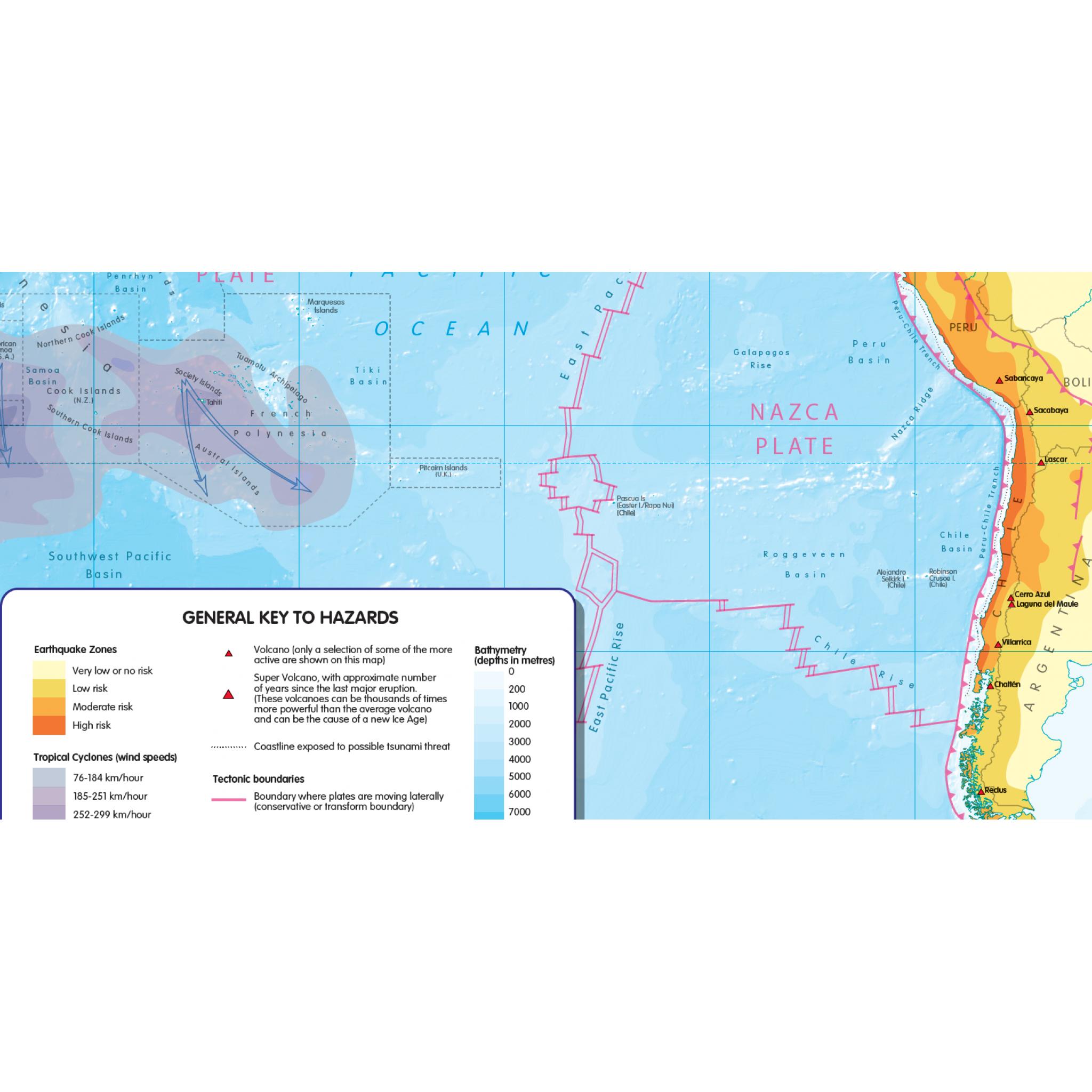 Natural Hazards of the World Map | Wildgoose Education