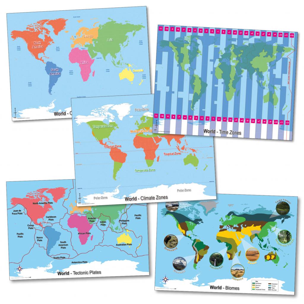 Continents and Oceans World Map | Wildgoose Education